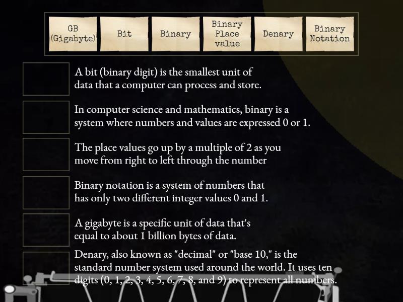 BINARY AND CONVERTING - Match up