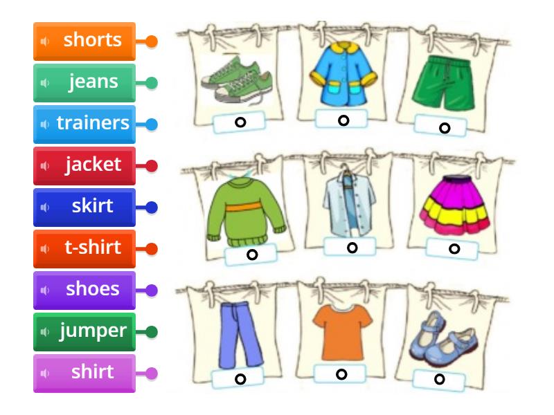 Clothes - label the pictures - Labelled diagram
