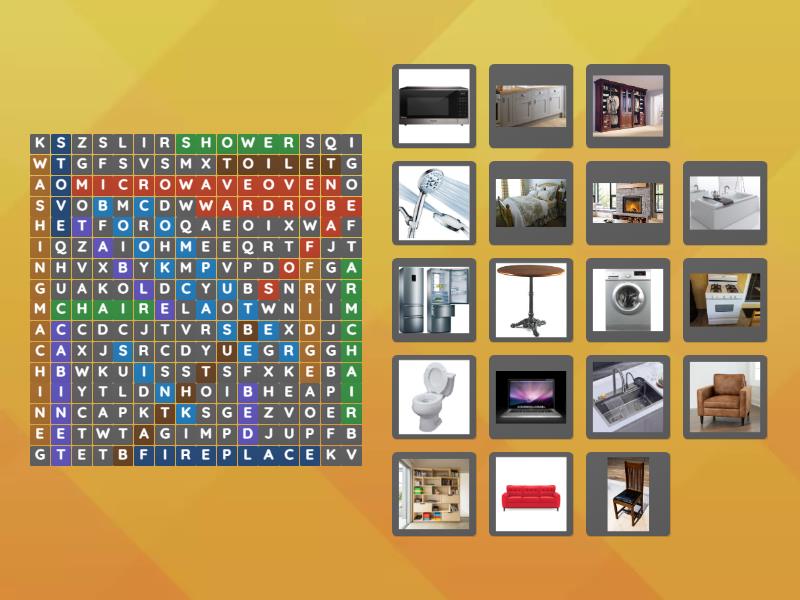 Furniture - Wordsearch