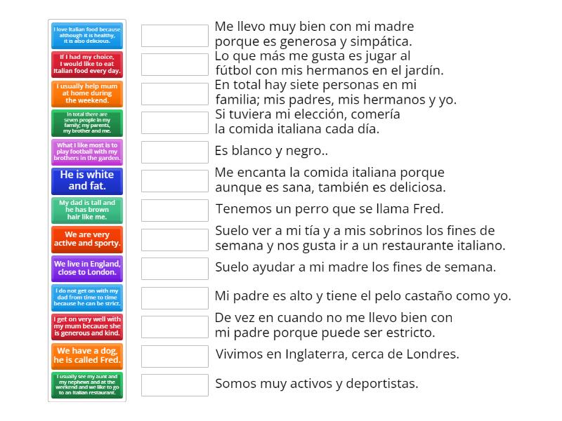 Mi Familia - Match up