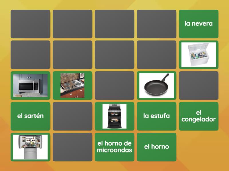 En la cocina - Matching pairs
