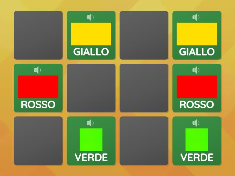 MEMORY COLORS - Matching pairs