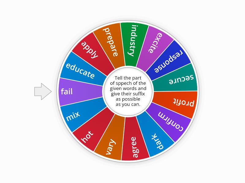 Suffix 1 - Spin the wheel
