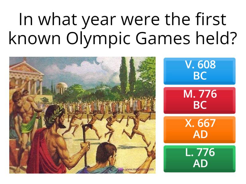 Ancient Olympic Games - Quiz