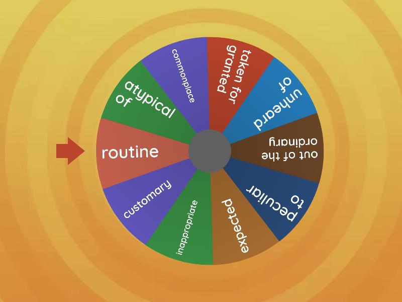 U6 revision vocabulary - Spin the wheel