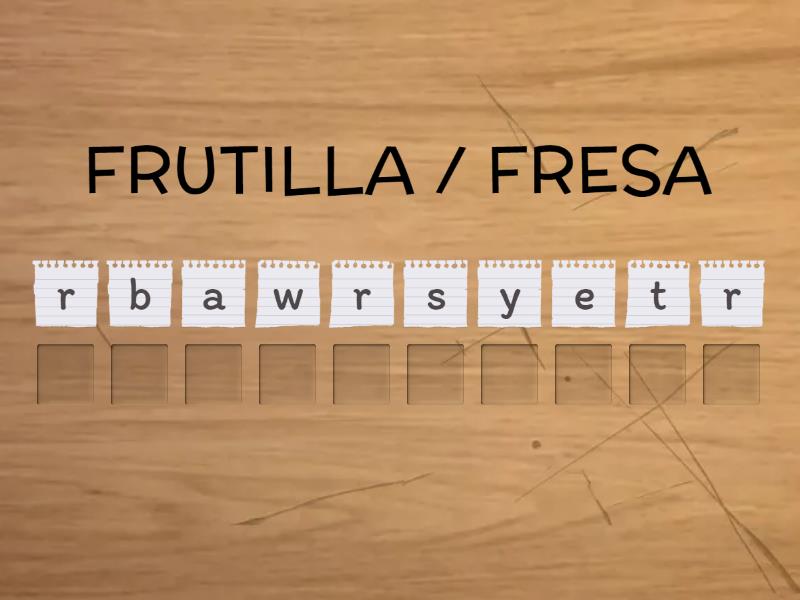 Fruits (middle ones) - Anagrama