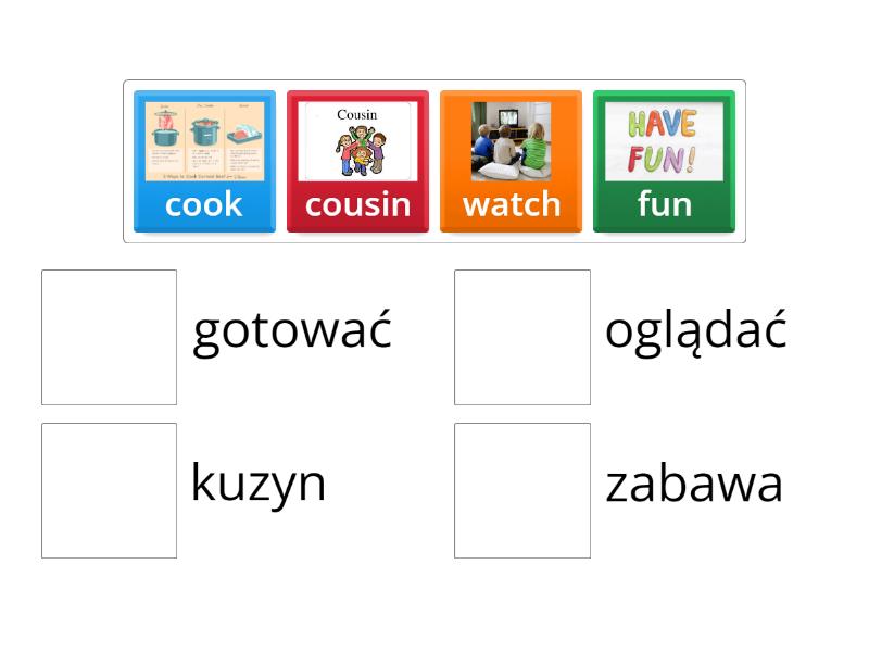 English Class A1+ klasa 5B Unit 6 lesson 2 str 83 Maciej - Match up