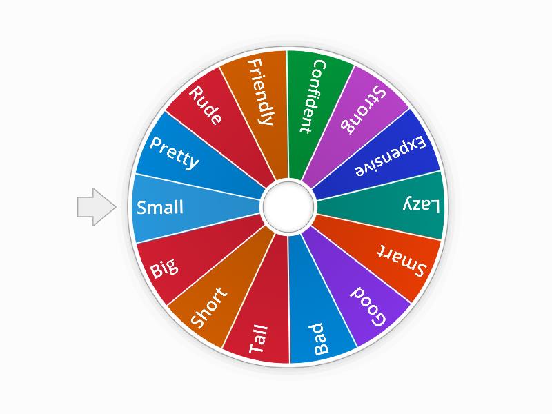 Comparative and superlative adjectives - Spin the wheel