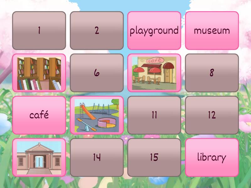 Places to go! - Matching pairs