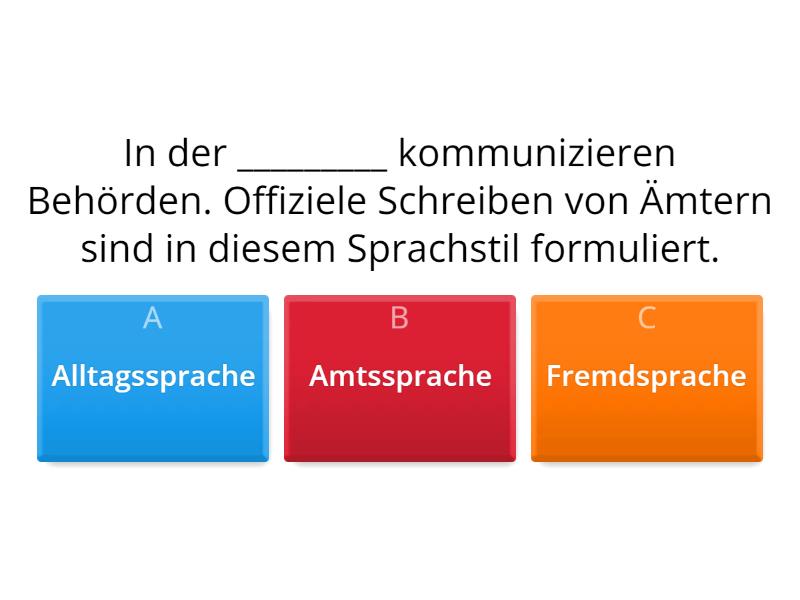 Sprachtypen. - Quiz