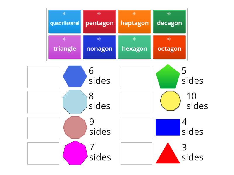 Polygons by Number of Sides - Une las parejas