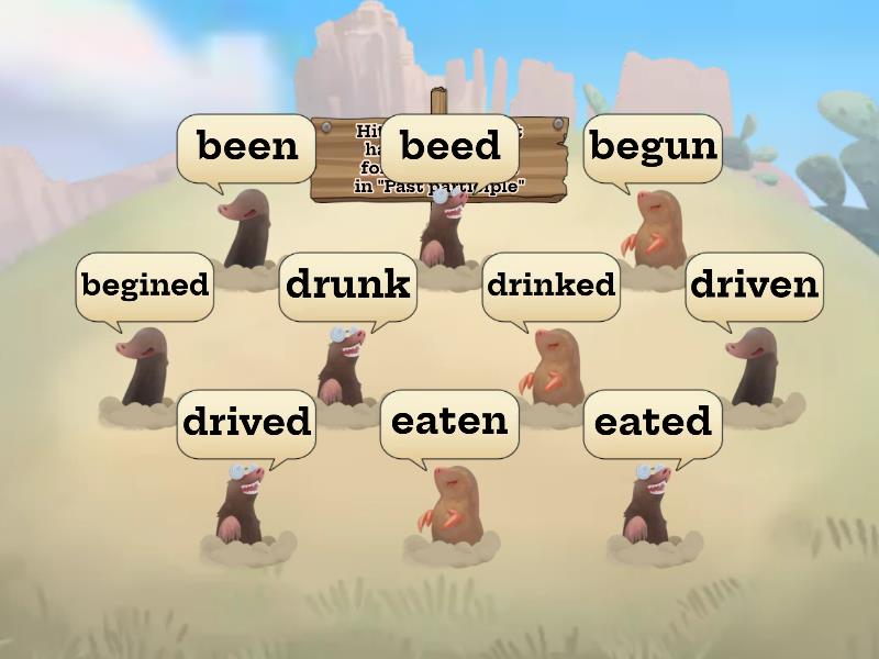 Past participle VERBS - Whack-a-mole