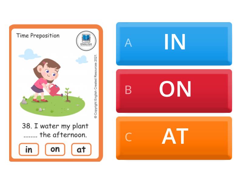 Prepositions of time - Quiz