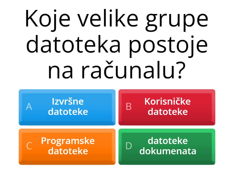 Operacijski sustav - Quiz