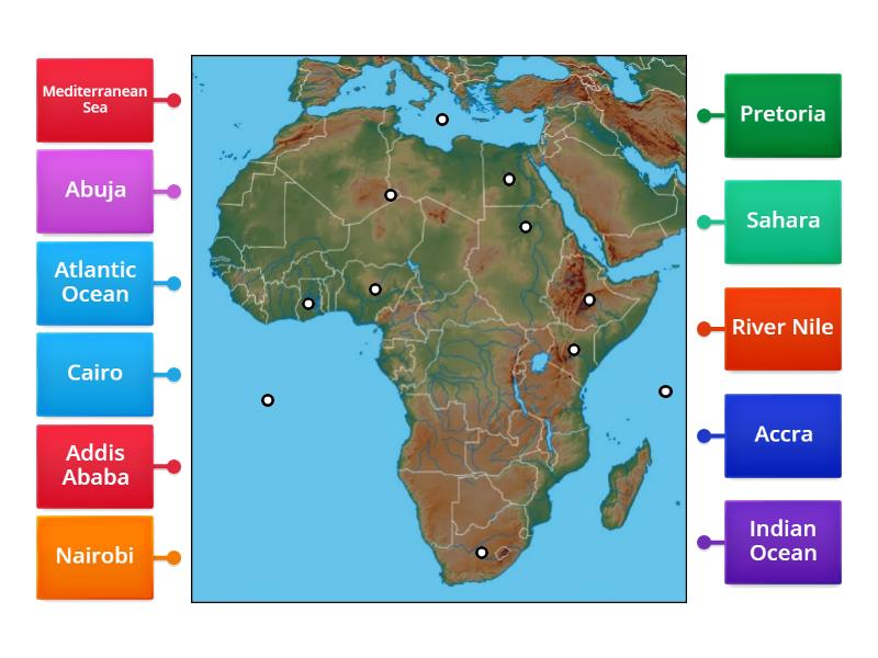 African Capitals - Labelled diagram