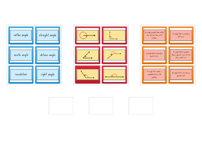 Angles Matching Cards - Make sets