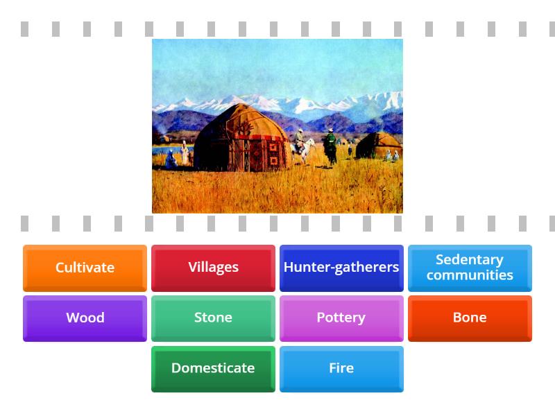 Prehistory - Vocabulary - Find the match