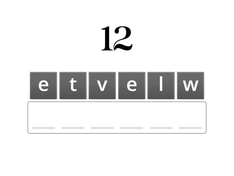 Numbers 1-100 - Spelling - Anagram