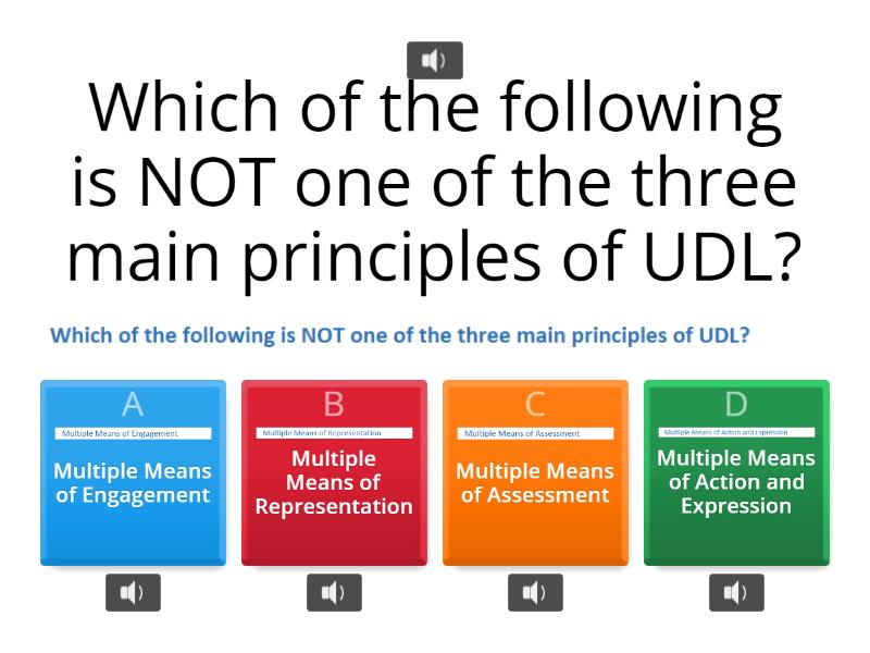 Overview UDL Principles - Cuestionario