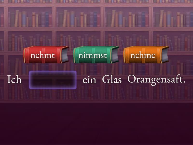 Wir Alle A1 Modul 4 Lektion 3 'nehmen' - Missing word