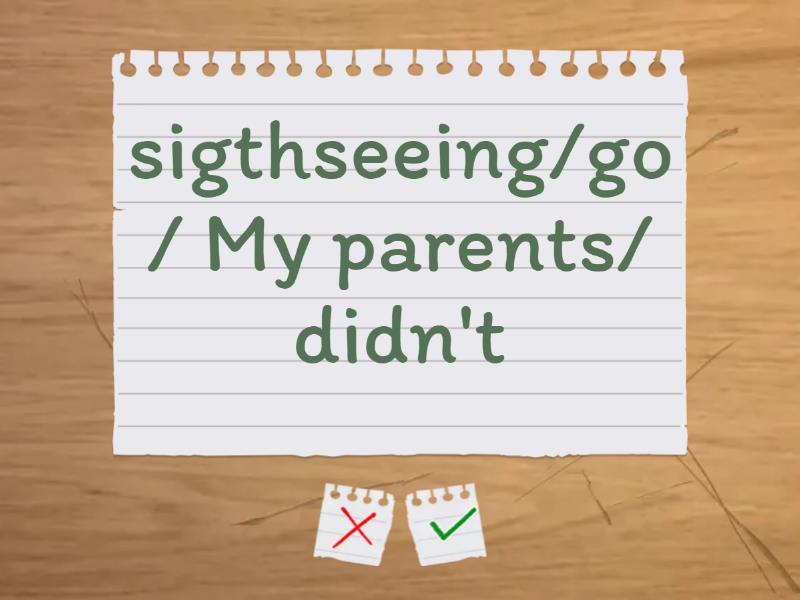 Past simple revision - Flash cards