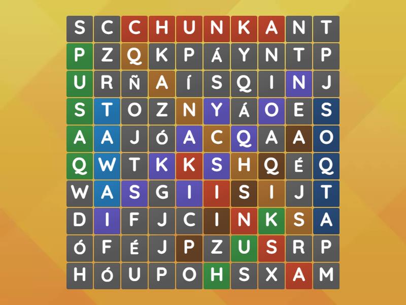 NUMEROS EN QUECHUA - Wordsearch