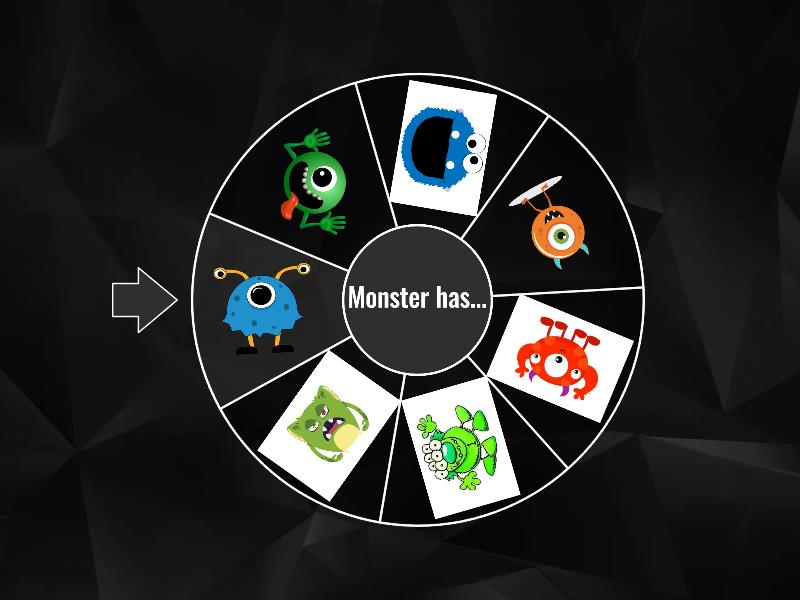 LS1 Unit 5 It has/ Monster - Spin the wheel
