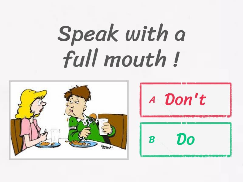 7. TABLE MANNERS - Quiz