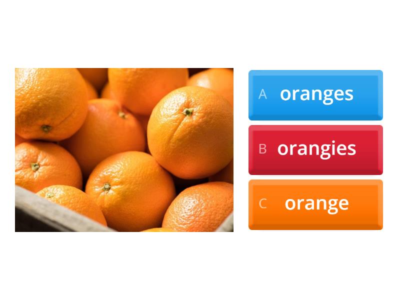 Plural nouns (Fruit) - Quiz
