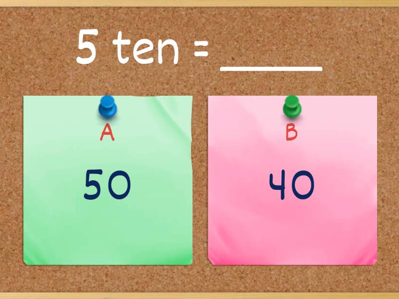 Tens and Ones Game - Cuestionario