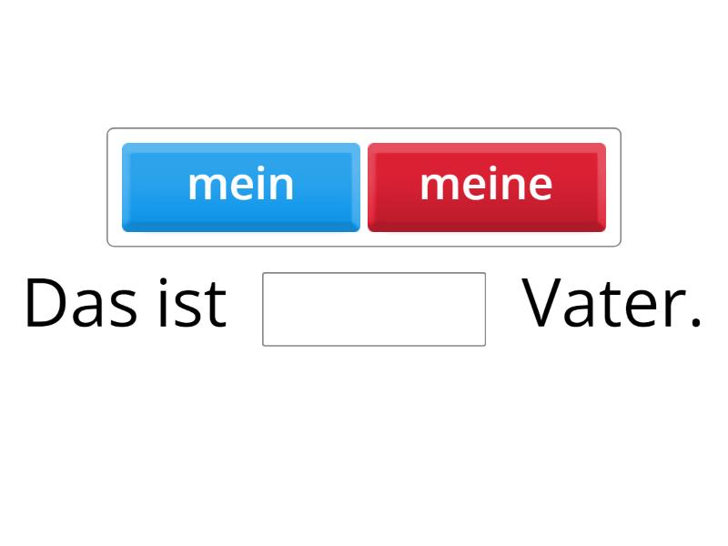 mein/meine dein/deine - Complete the sentence