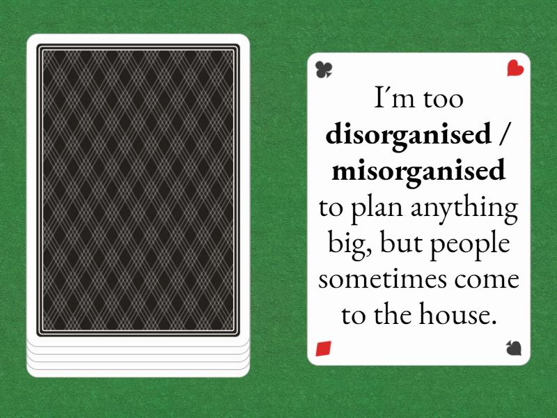 Choose the correct word - Speaking cards