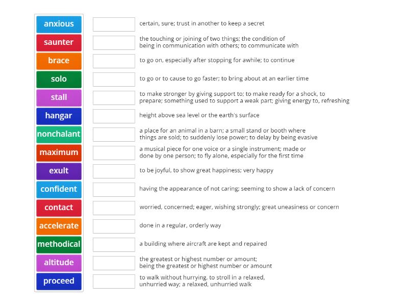 Wordly Wise - Lesson 11 - Match up