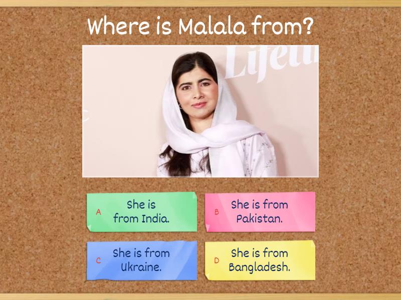 Malala Yousafzai - Quiz