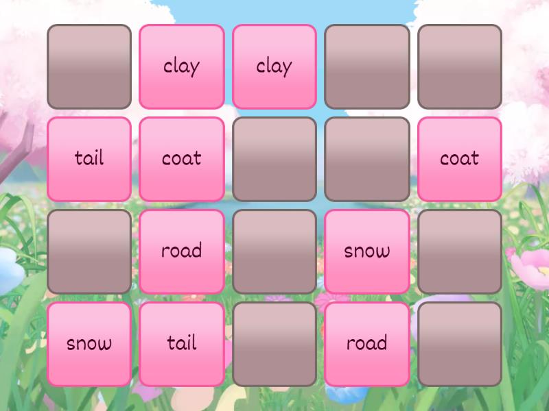 Double vowel sounds - Matching pairs