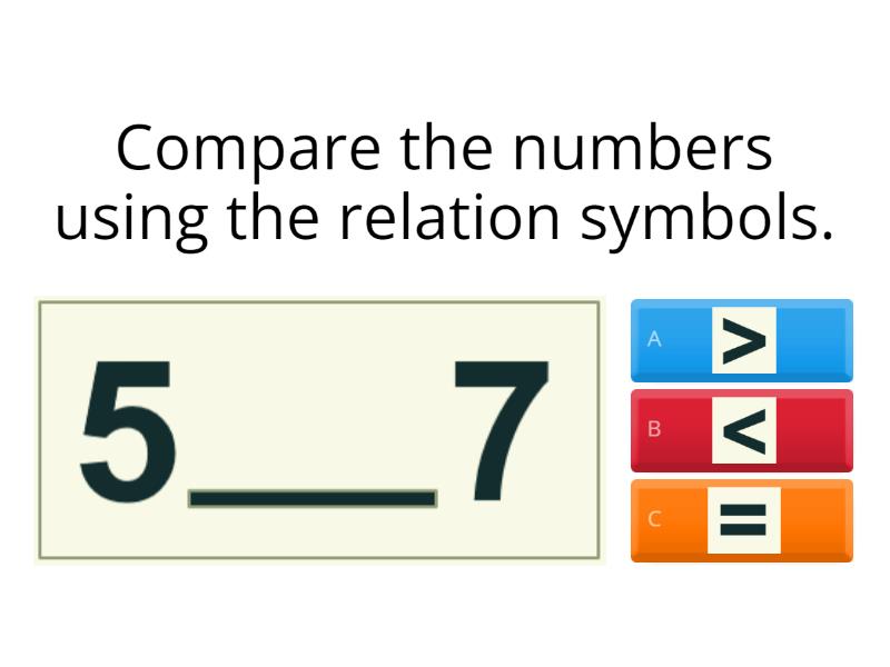 Comparing Numbers - Quiz