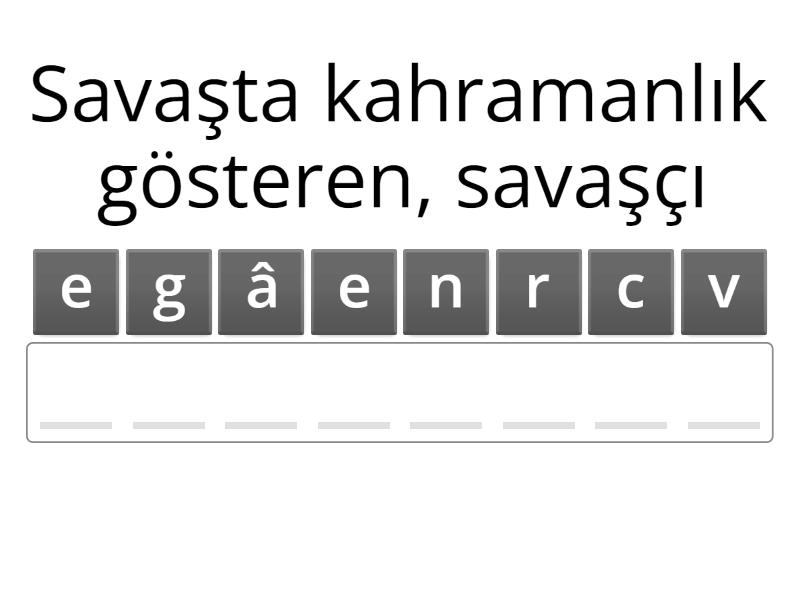 kelime bulmaca - Anagram