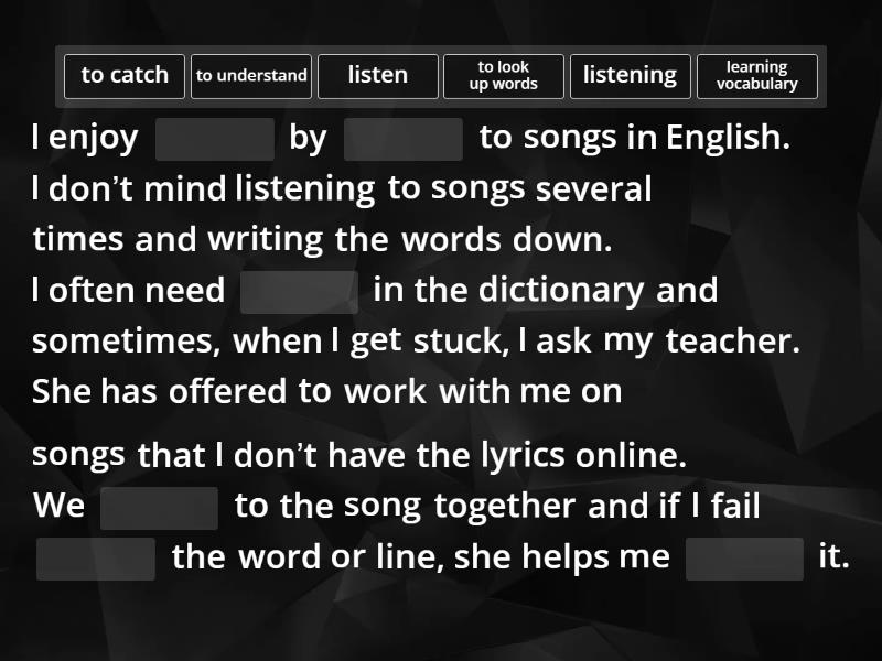 songs) - Complete the sentence