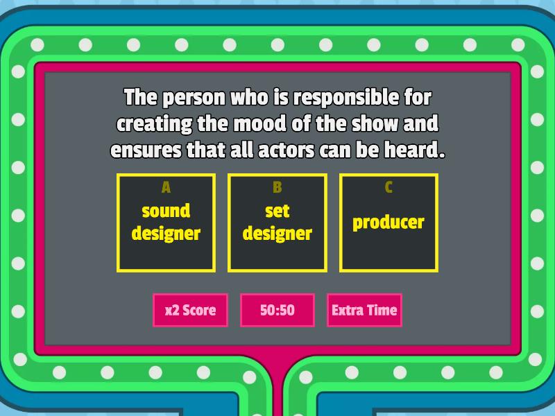 Theater Careers Quiz - Gameshow quiz