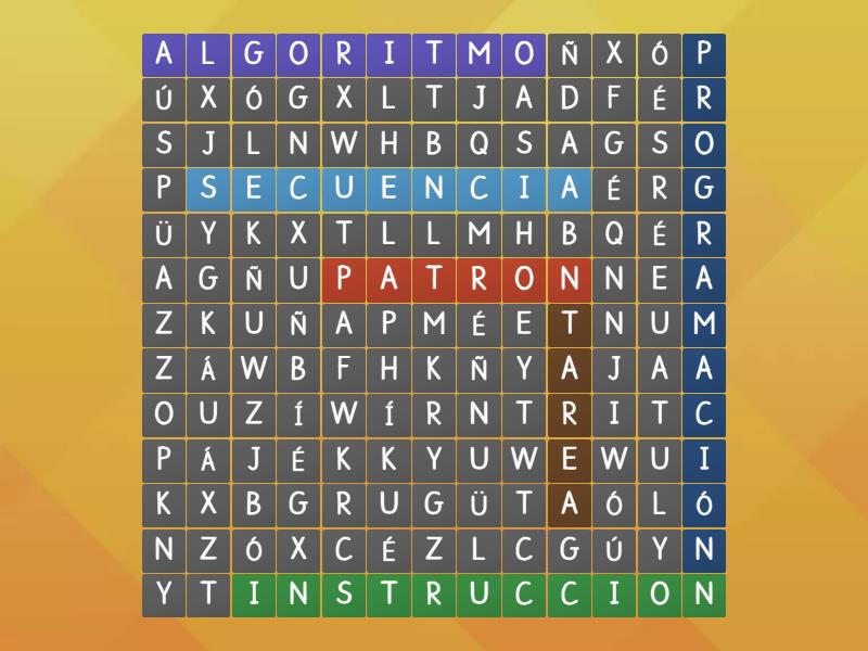 Computación - Sopa de letras