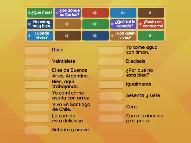 Saludos y despedidas - Match up