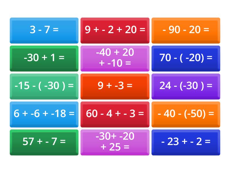 números enteros 10-05 - Flip tiles