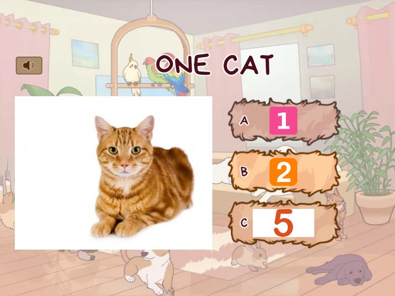 Count cats - NUMBERS 1-6 - Quiz