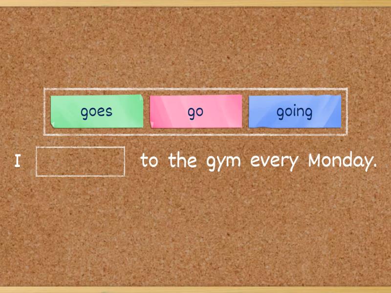 Present Simple - affirmative sentences - Complete the sentence