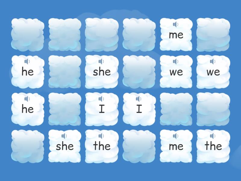 Tricky words match - Matching pairs