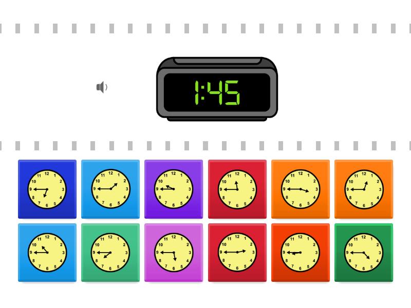 Clocks 45 Match (clocks) - Find the match
