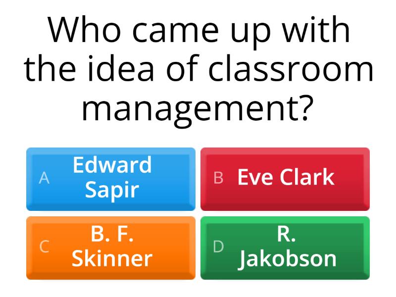 Classroom Management - Quiz