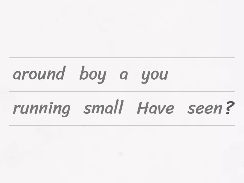 Describing people (Dialogue 3) - Unjumble