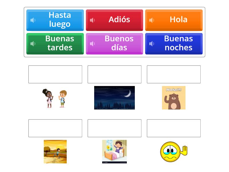 Saludos y despedidas - Pary - Une las parejas