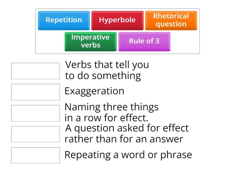 Persuasive Language Features - Match up